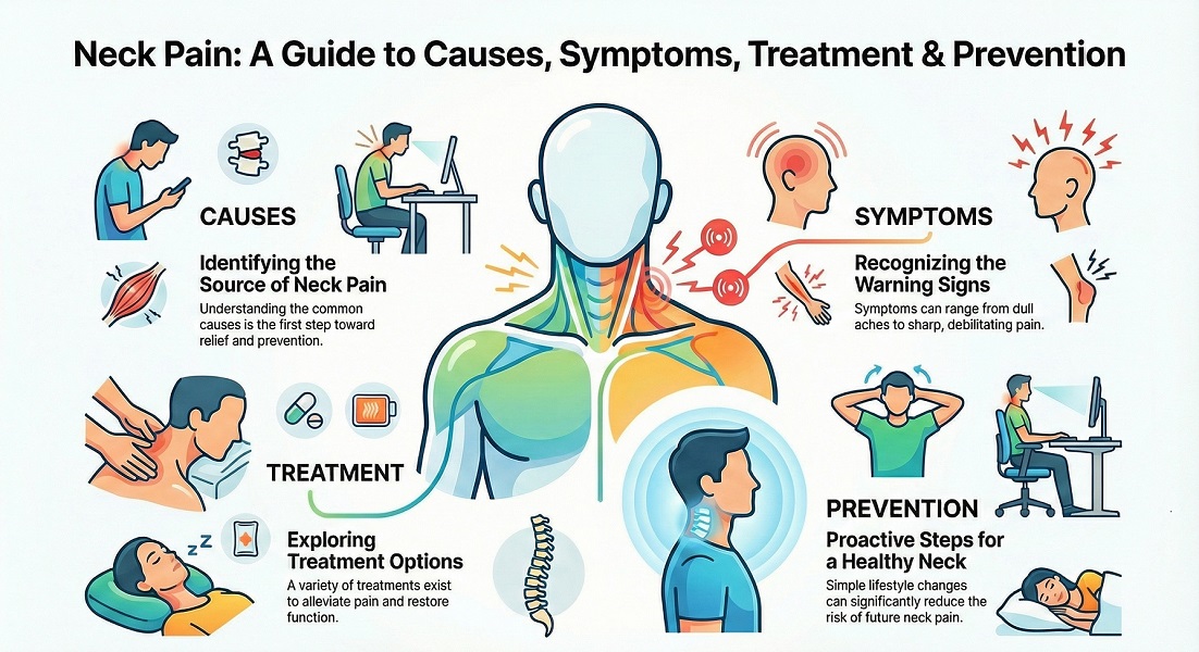 Neck pain causes, symptoms, treatment, prevention